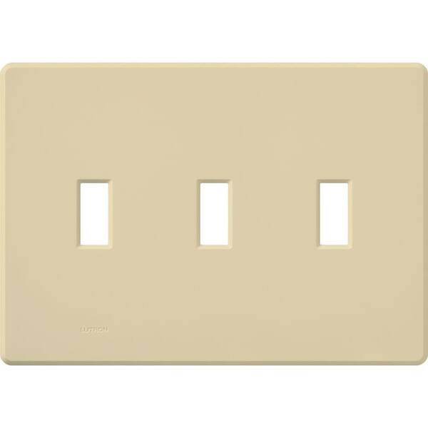Lutron Fassada 3 Gang Toggle Switch Cover Plate for Dimmers and ...
