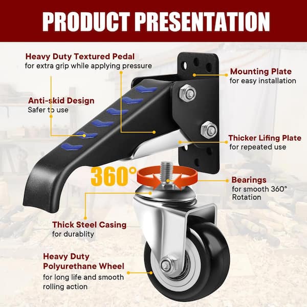 Heavy Duty Retractable Casters