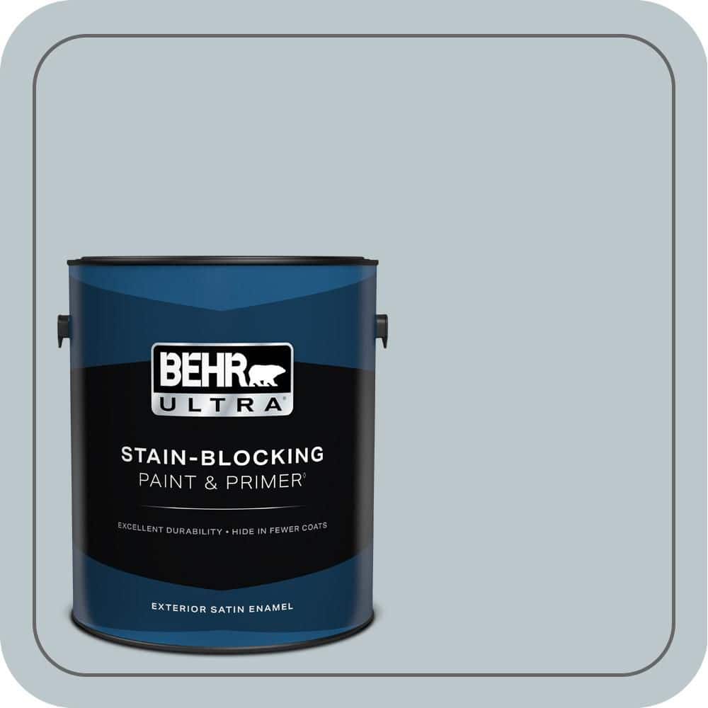 BEHR ULTRA 1 gal. #PPH-42 Nautical Gray Satin Enamel Exterior Paint ...