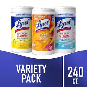 Lysol 80-Count Multi-Surface Antibacterial Crisp Linen Scent Cleaning ...