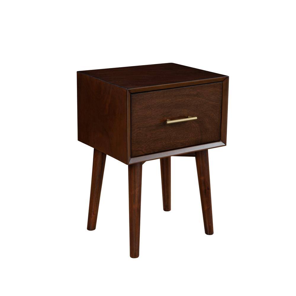 Alpine Furniture Flynn End Table, Walnut 966WAL-62 - The Home Depot