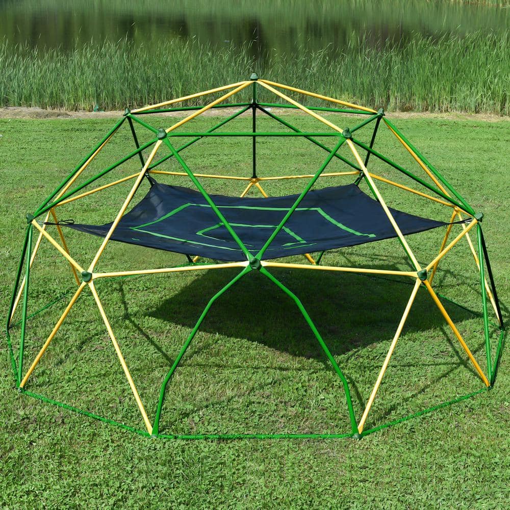 Bon Furni 13 ft. Yellow Outdoor Climbing Dome Freestanding Play with ...