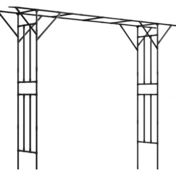 PALEO HOME LLC Paleo 106 in. x 140 in. Metal Garden Arbor Outdoor ...
