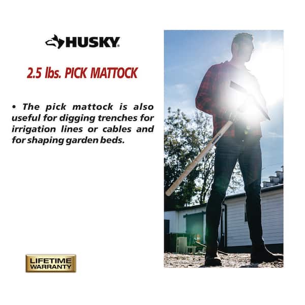 Husky 2.5 lb. Pick Mattock with 36 in. Hardwood Handle 34212 - The Home ...