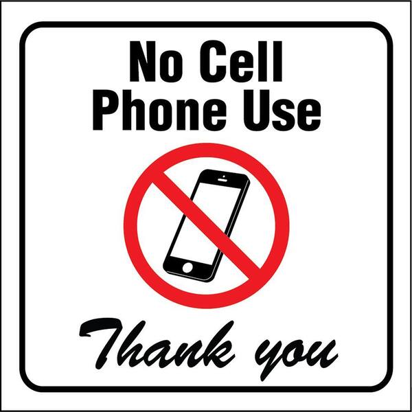 HY KO 4 In X 4 In Vinyl No Cell Phones Please Sign HSV 205 The Home HY KO 4 In X 4 In Vinyl No Cell Phones Please Sign HSV 205 The Home