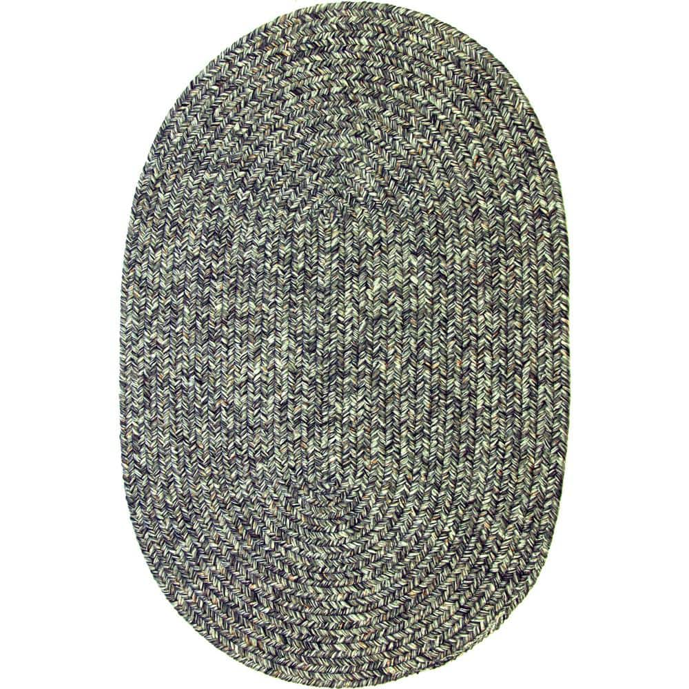 Rhody Rug Newberry Graphite Tweed 2 ft. x 3 ft. Oval Indoor/Outdoor ...