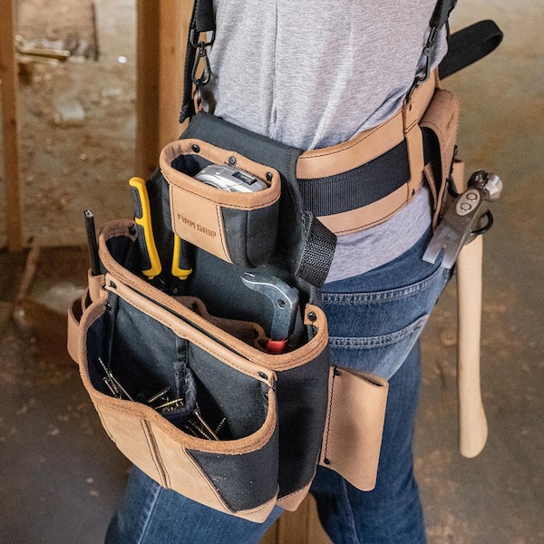 FIRM GRIP Build-A-Rig Hybrid Leather/Nylon Framer Tool Rig - Size Small ...