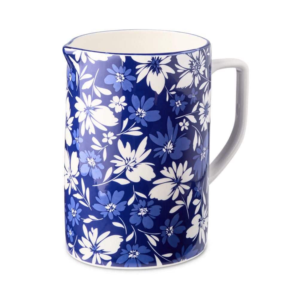 Certified International Blue 64 fl. oz. Madison Porcelain Pitcher 34770 ...