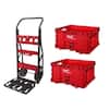 Milwaukee PACKOUT 20 in. 2-Wheel Utility Cart with (2) PACKOUT Tool ...