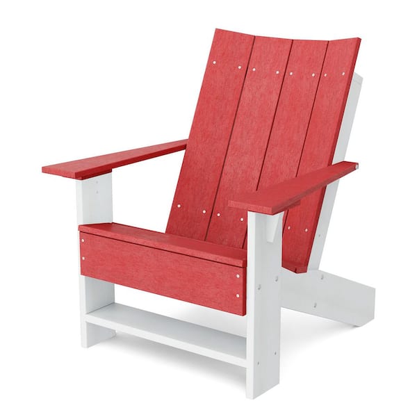 Wildridge Contemporary Cardinal Red and White Plastic Outdoor ...