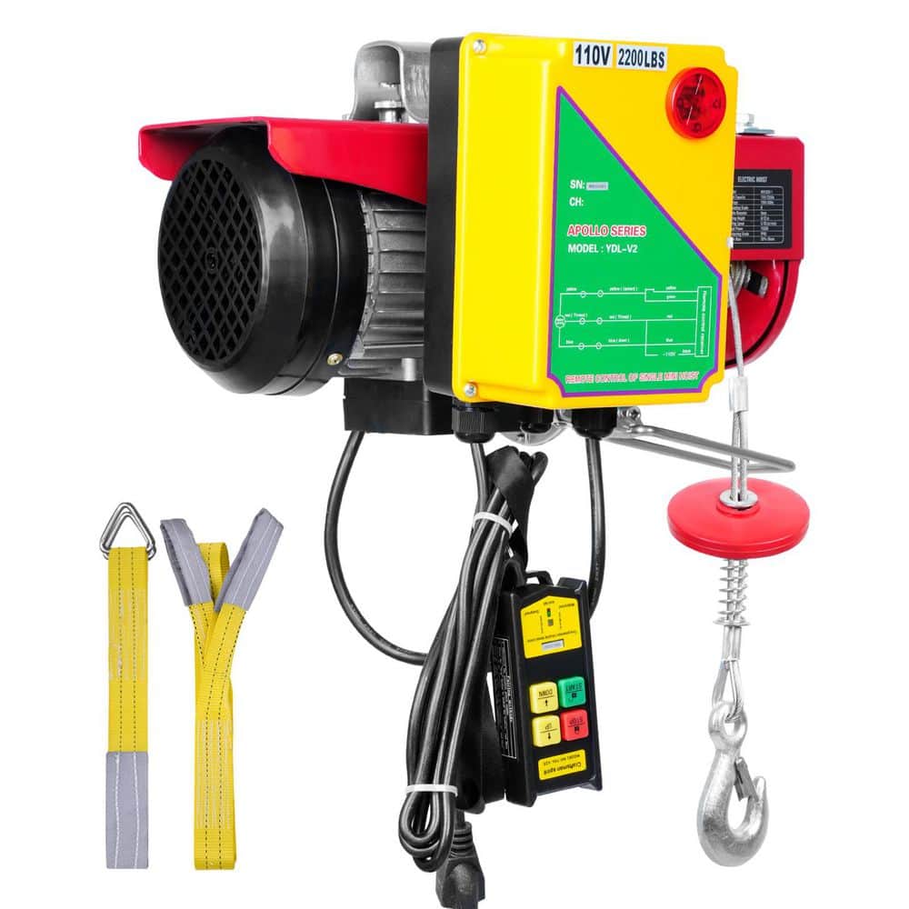 SKYSHALO 1600W 110V 2200 lbs. Wireless Attic Lift Electric Hoist with ...