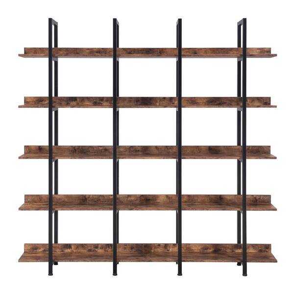 Metal frame wood shelf bookcase store