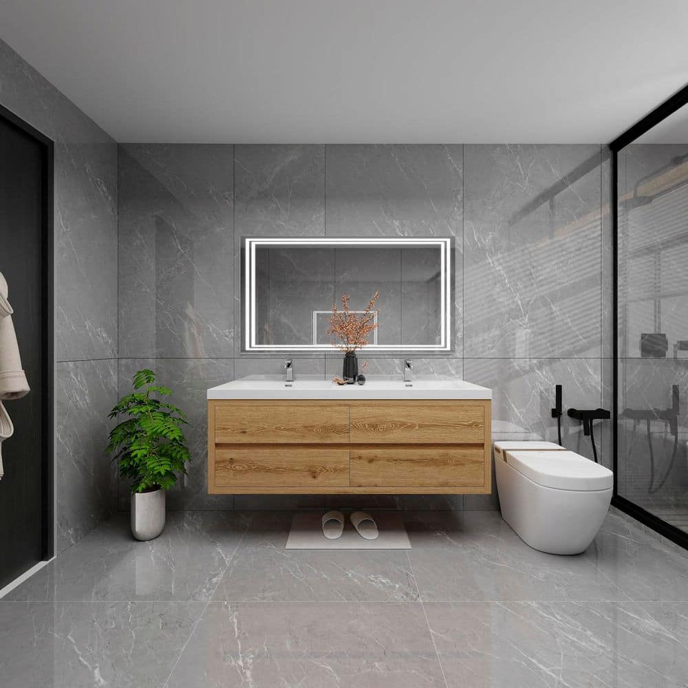 BV Better Vanity Louis 59 in. W x 20 in. D x 22 in. H Double Sink ...