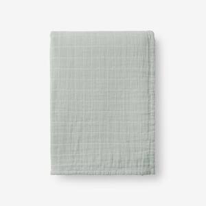 The Company Store Gossamer Thyme Solid Cotton Woven Throw Blanket KN83 ...