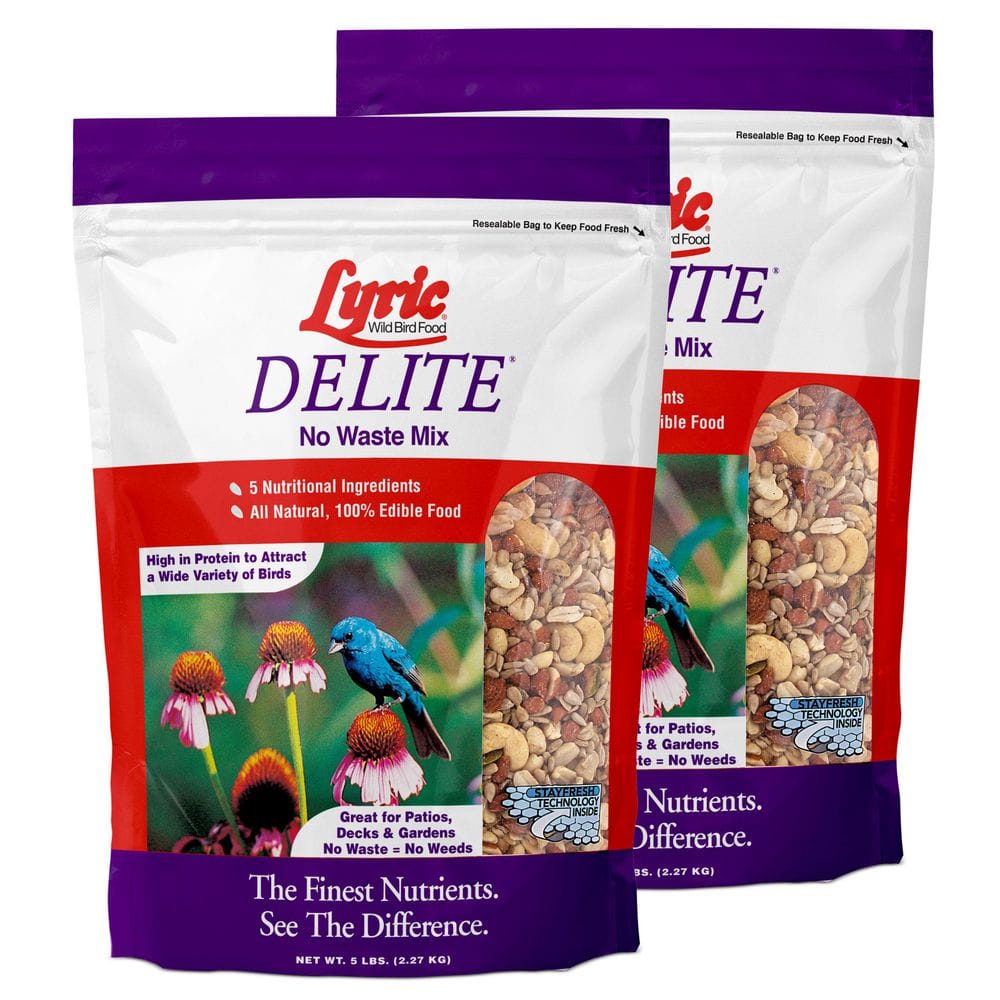 Lyric Delite 10 lbs. No Waste Wild Bird Seed with Shell Free Nuts and ...