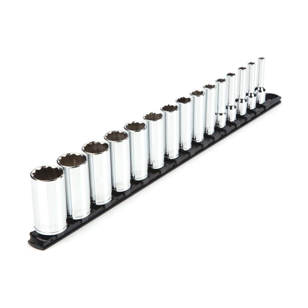 TEKTON 3/8 in. Drive Deep 12-Point Socket Set (15-Piece) SHD91115 - The ...