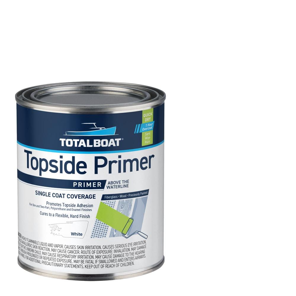 TOTALBOAT Topside Primer 1-Quart Flat White Wood and Fiberglass Oil ...