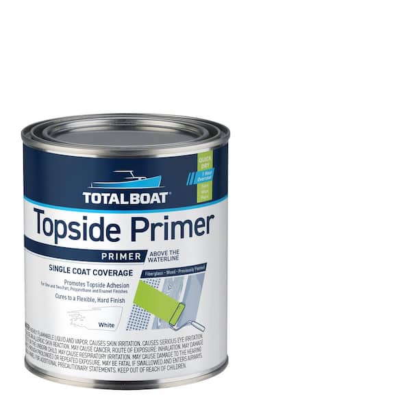 TOTALBOAT Topside Primer 1-Quart Flat White Wood and Fiberglass Oil ...