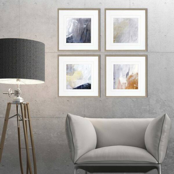 Paragon Nightscape by PI Studio 4 Piece Framed Giclee Abstract Art ...