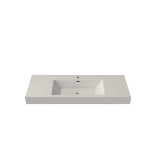 SJ STAR&JANE 35 x 20 in. SMC Wall Mount Bathroom Vessel Sink with ...