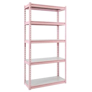 KING'S RACK White 5-Tier Boltless Tier Height Adjustable Garage Steel ...