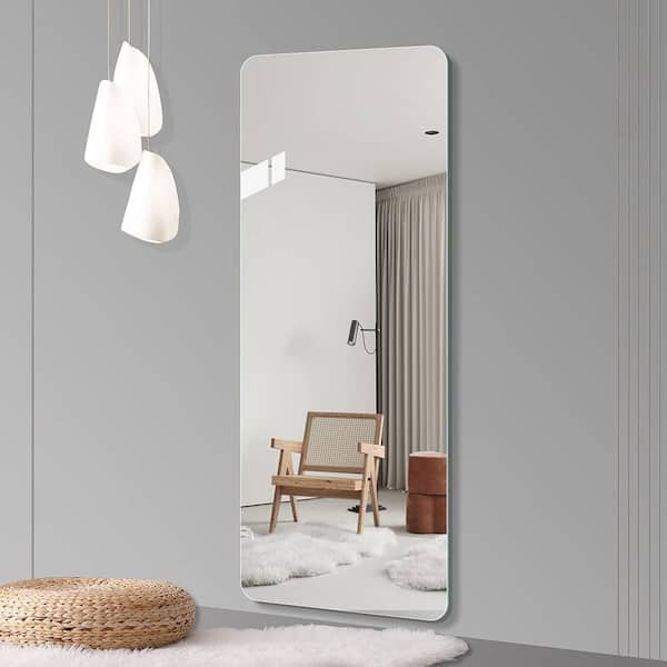 Unbranded 24 in. W x 65 in. H Rectangle Frameless Full Body Silver Wall Mirror with Hanging Hole for Living Room Bedroom Cloakroom XZ P179090