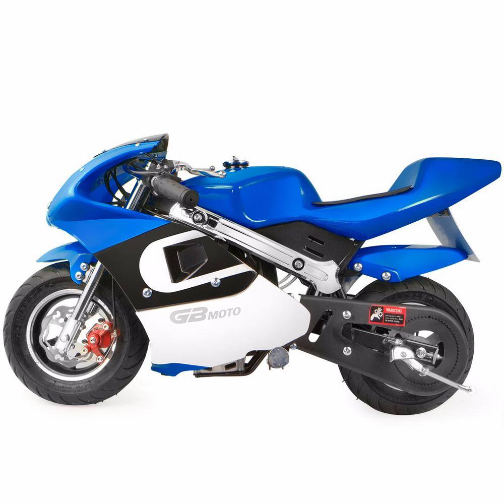 XtremepowerUS High Performance Mini Motorcycle 4 Stroke 40cc Blue White XtremepowerUS High Performance Mini Motorcycle 4 Stroke 40cc Blue White