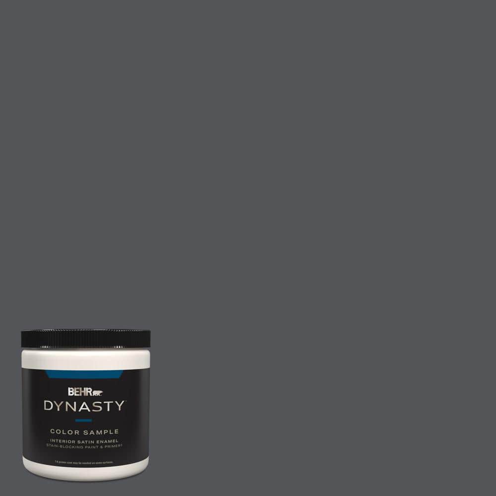 BEHR DYNASTY 8 oz. #N510-6 Orion Gray One-Coat Hide Satin Enamel Stain ...