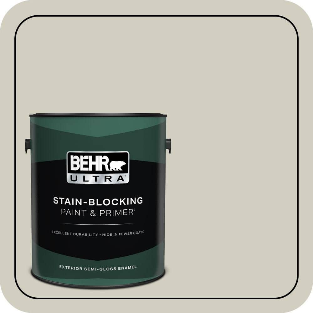BEHR ULTRA 1 gal. #N350-2 Sawgrass Semi-Gloss Enamel Exterior Paint ...