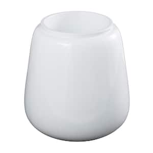 Litton Lane 24 in. White Large Ribbed Floor Resin Decorative Vase ...