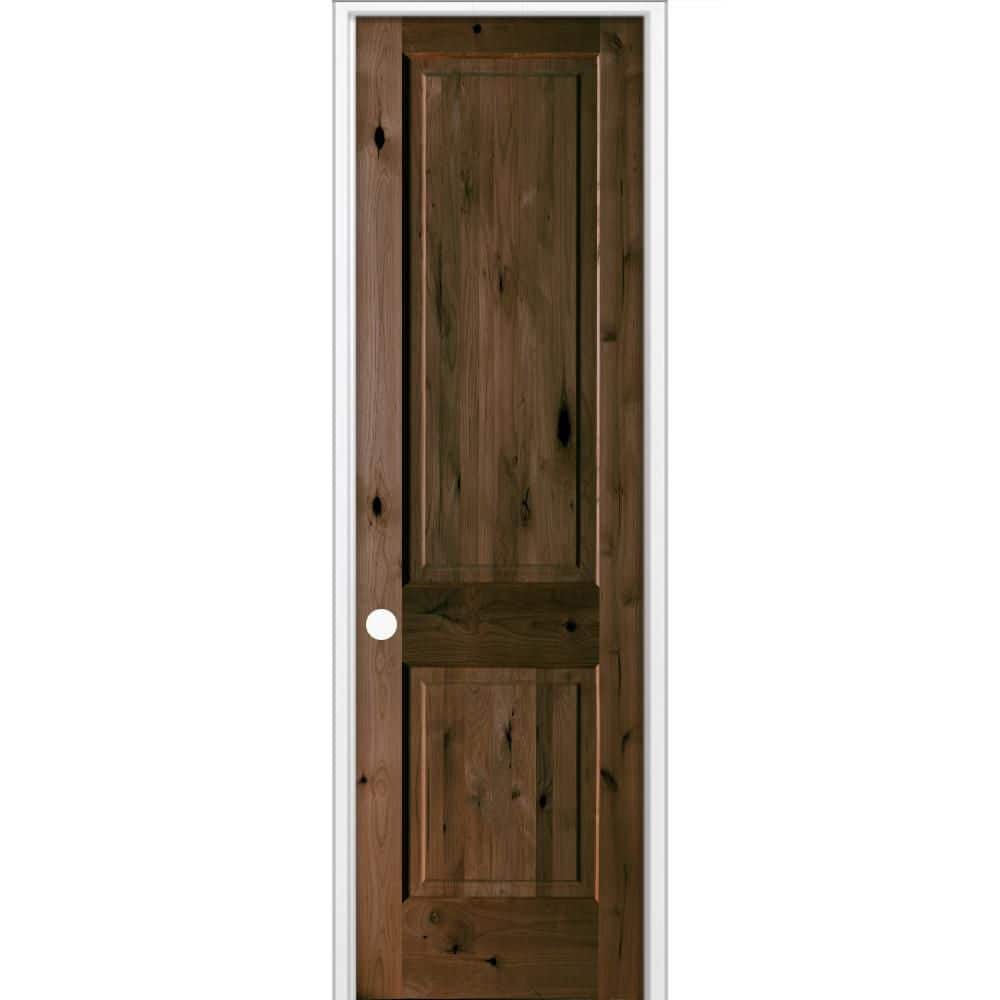 Reviews for Krosswood Doors 28 in. x 96 in. Rustic Knotty Alder 2-Panel ...