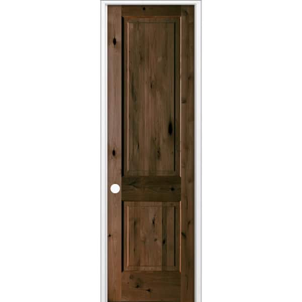 Reviews for Krosswood Doors 28 in. x 96 in. Rustic Knotty Alder 2-Panel ...