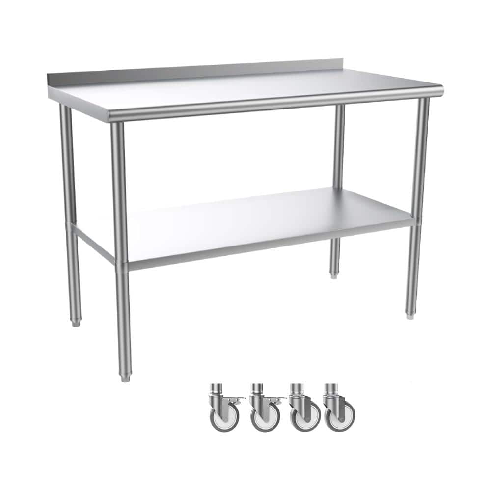 Karl home 48 x 24 in. Stainless Steel Kitchen Prep Table Kitchen ...