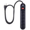 GE 6-Outlet Power Strip with 3 ft. Extension Cord, Black 56223 - The ...