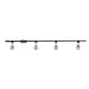Globe Electric 4.7 ft. 4-Light Matte Black Adjustable Linear Track ...