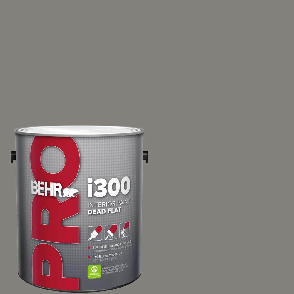 BEHR PRO 1 gal. #BNC-25 Gray Pepper Dead Flat Interior Paint PR31301 ...