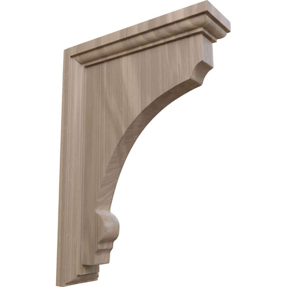 Ekena Millwork 2-1/2 in. x 10 in. x 7 in. Walnut Large Thompson Bracket ...