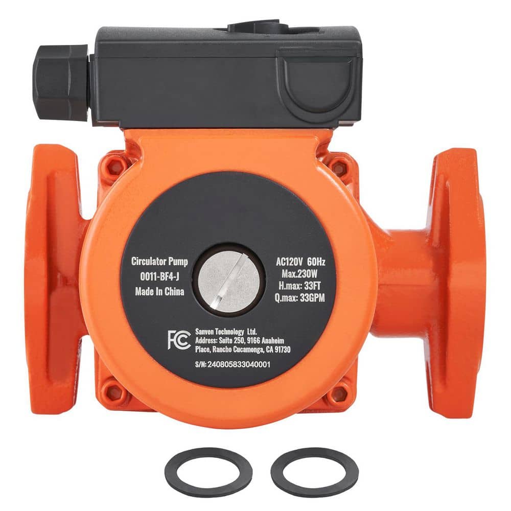 SKYSHALO 0011-BF4-J Hot Water Recirculating Pump, 110V, 230W 33 GPM Hot ...