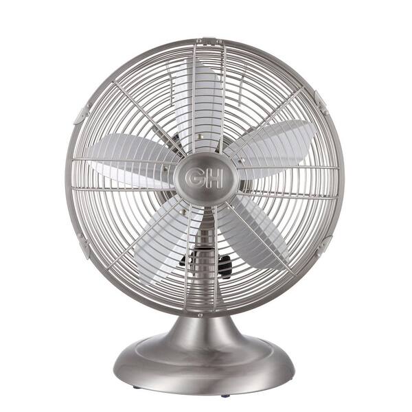 Good Housekeeping Retro 12 in. All-Metal Table/Desk Fan with 3-Speed ...