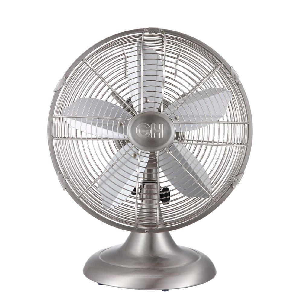 GOOD HOUSEKEEPING Retro 12 in. All-Metal Table/Desk Fan with 3-Speed ...