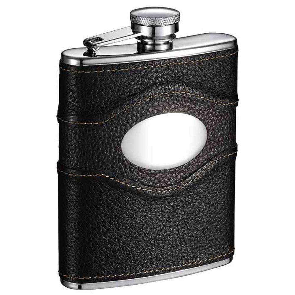 Visol Sojourn Black Leather Liquor Flask VF6018 - The Home Depot