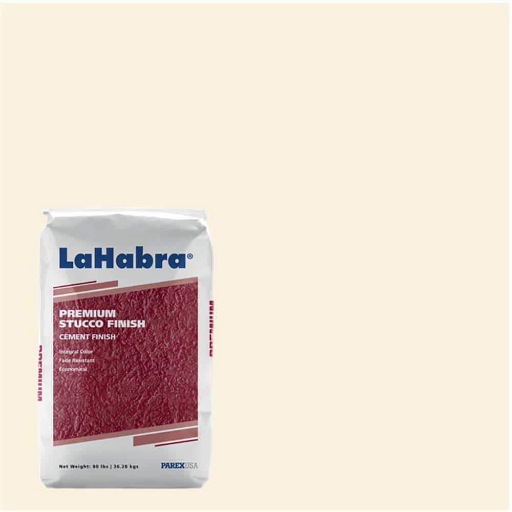 LaHabra 80 lb. Premium Stucco Finish #128 Cream 740140 - The Home Depot