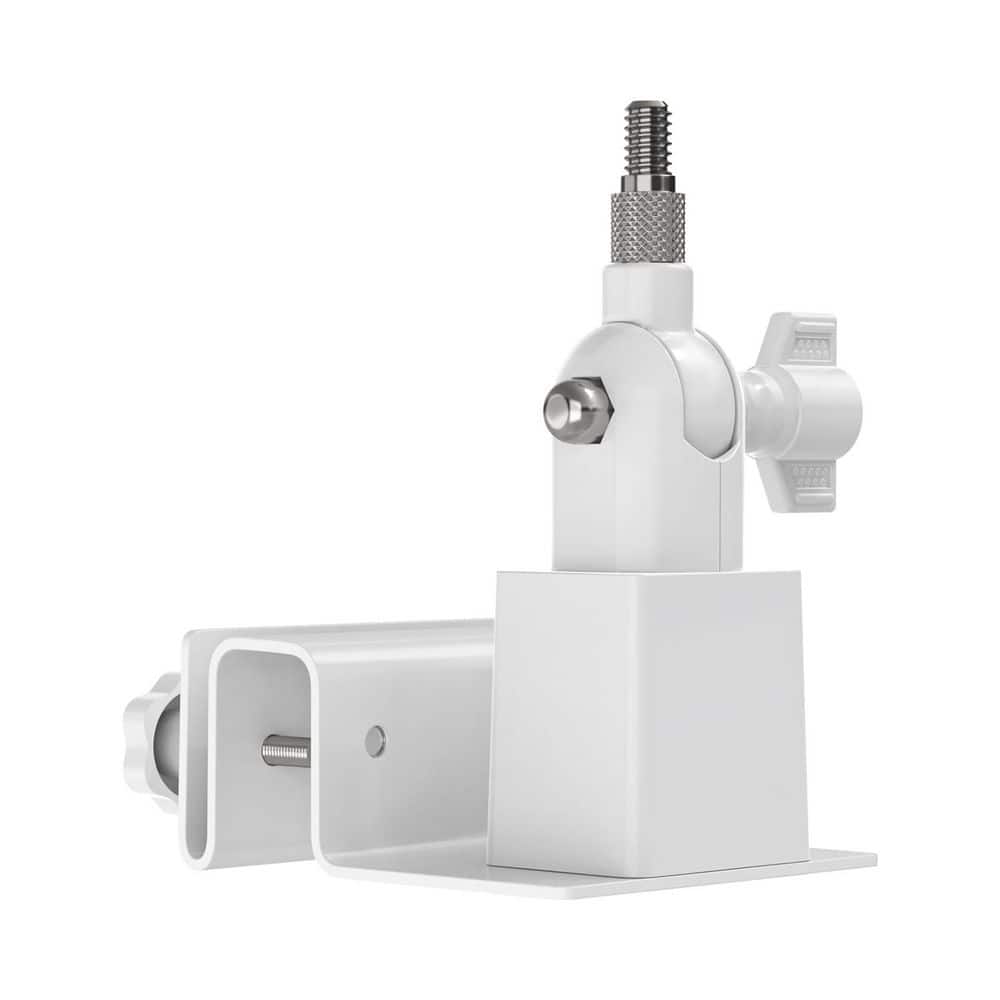 Laybus White Solar Stainless Steel and Plastic Panel Gutter Mount, 360 ...