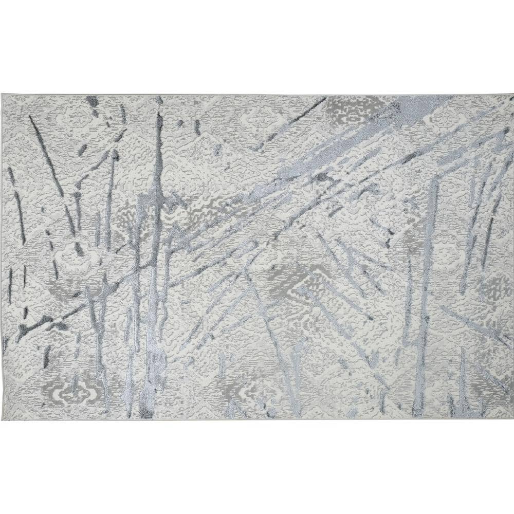 Amazing Rugs Shifra Abstract Gray 9 ft. x 12 ft. Area Rug SHIGR1600-912 ...