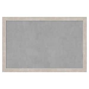 Amanti Art Marred Silver 43 in. x 27 in Framed Magnetic Board ...