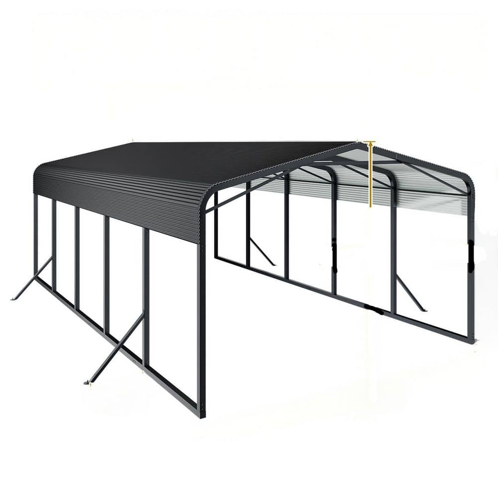 Reviews for 15 ft. x 25 ft. Outdoor Galvanized Steel Carport, Heavy ...
