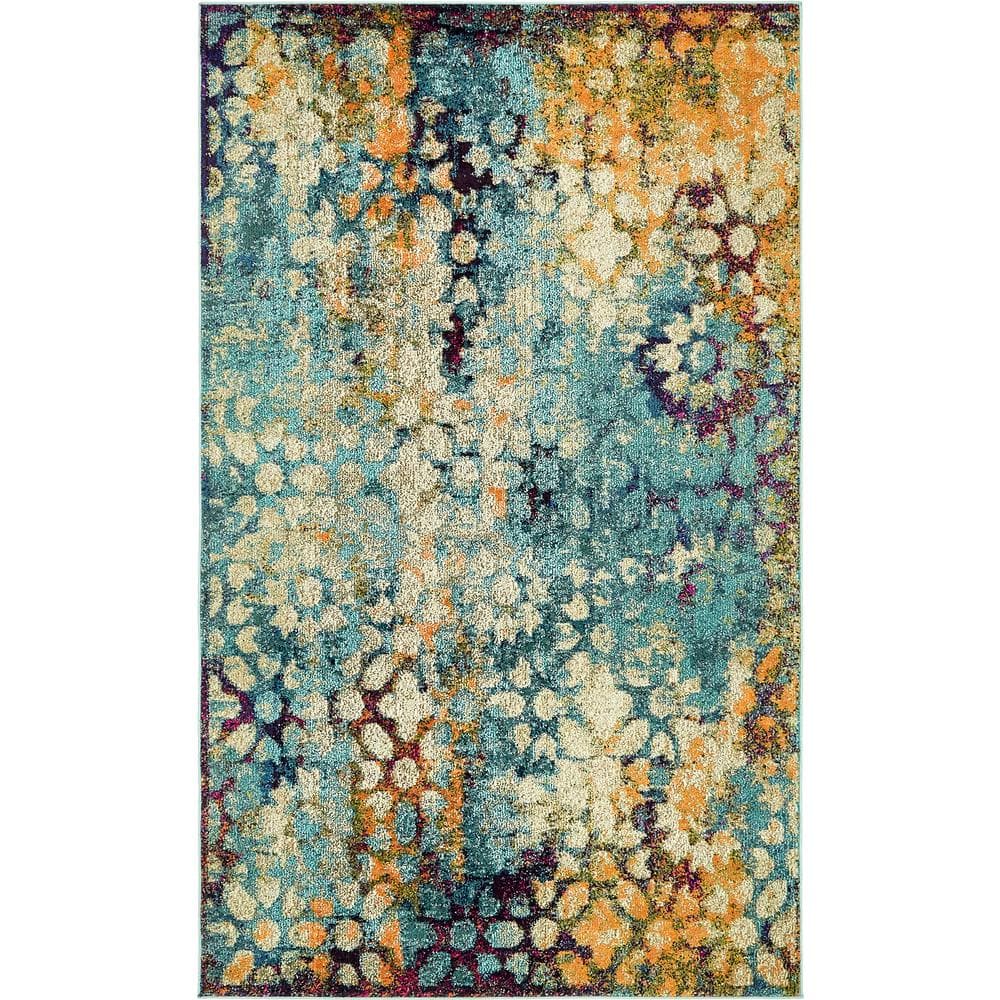 Unique Loom Vita Pollock Blue 5' 0 x 8' 0 Area Rug 3139963 - The Home Depot