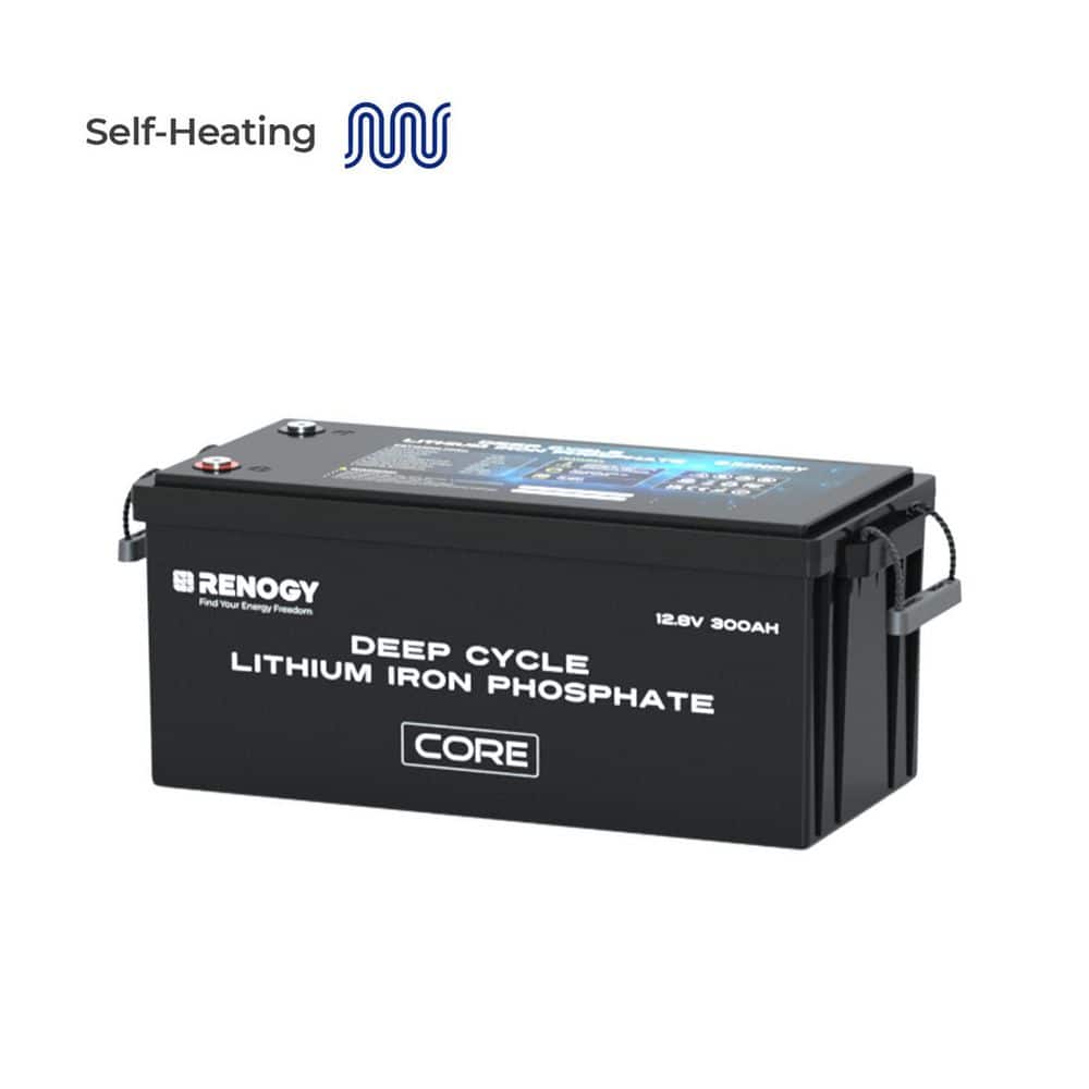 Renogy Core Series 12V 300Ah Self heating Lithium LiFePO4 Deep Cycle ...