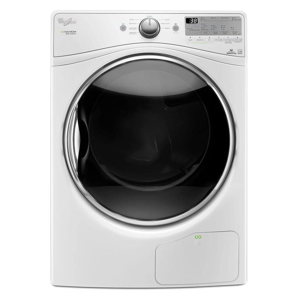 Whirlpool 7.4 cu. ft. 240 Volt White Stackable Electric Ventless Dryer ...