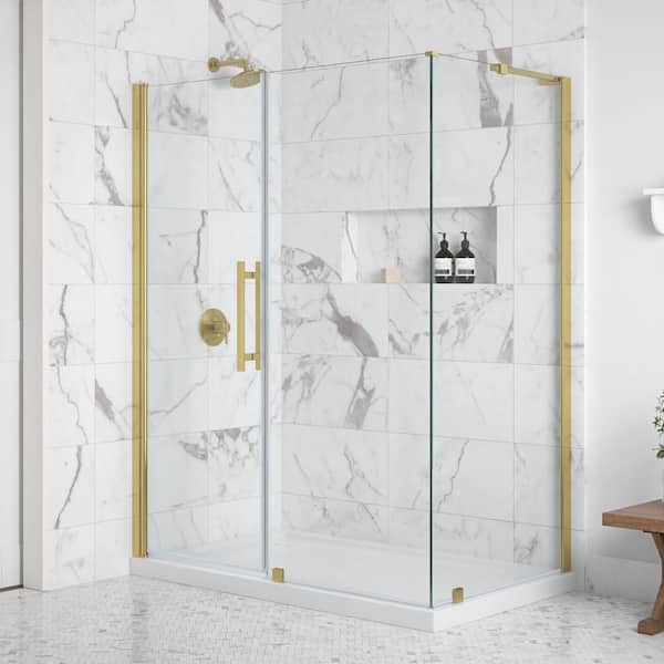 OVE Decors Pasadena 60 in. L x 36 in. W x 72.01 in. H Corner Shower Kit ...
